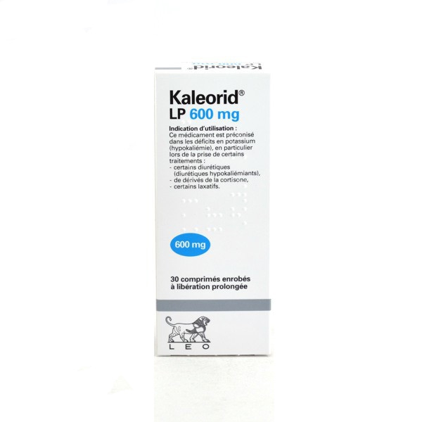 Thuốc bổ Kaleorid 600 - Kali clorid 600mg, Hộp 3 vỉ x 10 viên